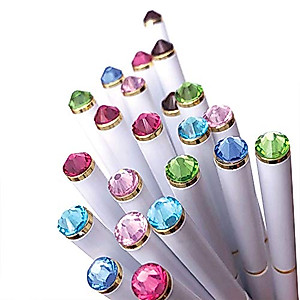 Fancy Pens for Women | Set of 12 Colorful Gem-Top Pens | Gift for Teachers, Girls, Women