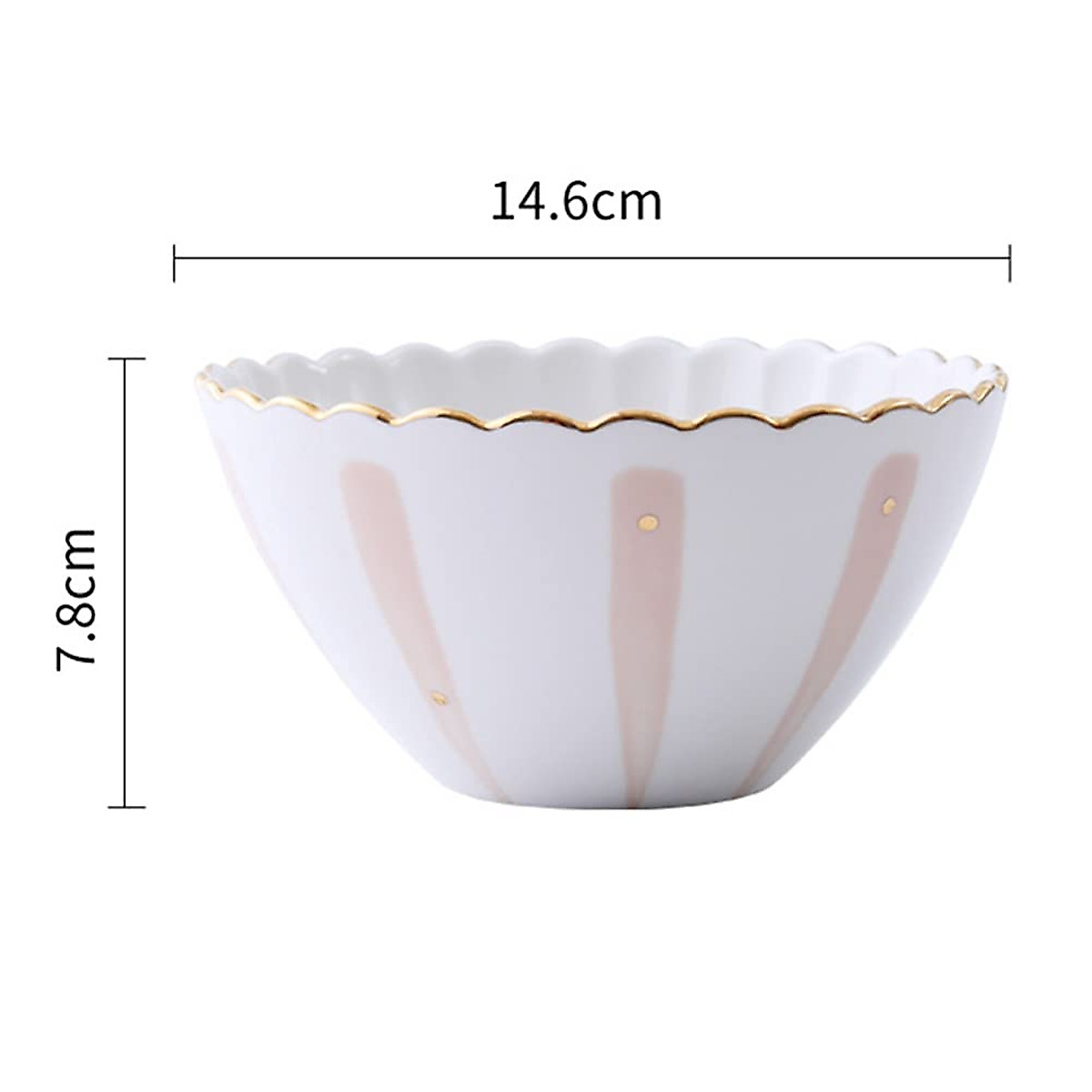 FRCOLOR Ceramic Fruit Bowl Porcelain Dessert Plate Bowl Flower Shaped Bowl Salad Bowl Dish Plate Kitchen Gadgets Pink