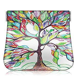 Squeeze Coin Purse, Fintie PU Leather Coin Pouch Change Holder for Woman Girls (Love Tree)
