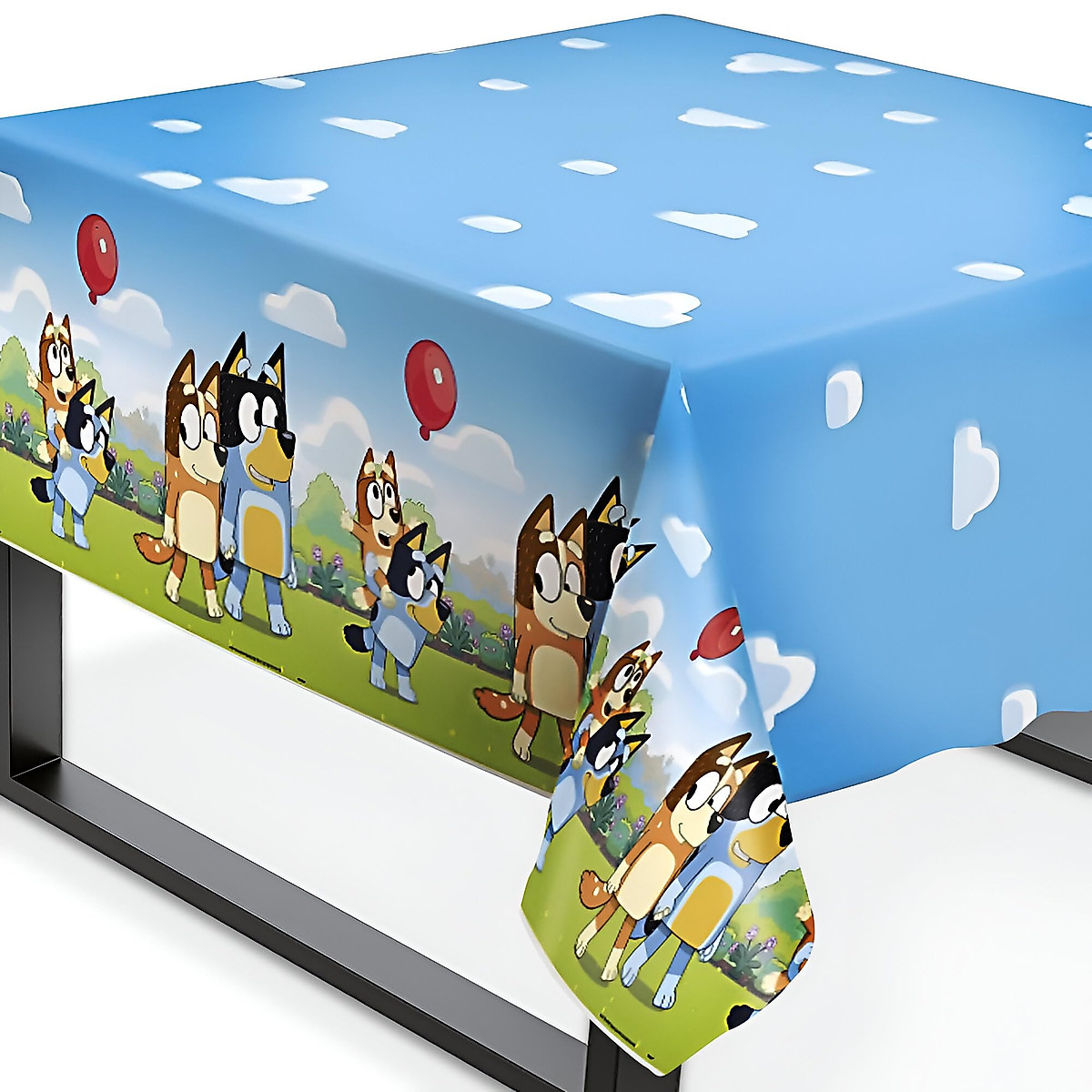 Unique Bluey Rectangular Plastic Table Cover 54" x 84" - Bluey Birthday Party Supplies and Decorations