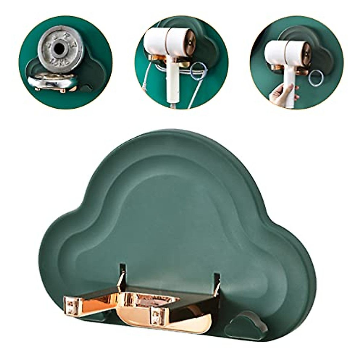 Veemoon Hair Styling Tools Hair Dryer Holder Stand Cloud Shaped Plastic Wall Mount Hair Blow Dryer Hanging Rack Spiral Hair Styling Organizer Collapsible Hangers