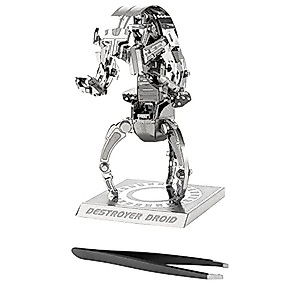 Metal Earth Star Wars Destroyer Droid 3D Metal Model Kit Bundle with Tweezers Fascinations