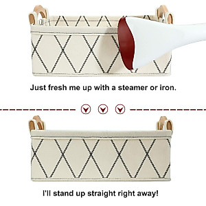 KWLET Storage Baskets for Organizing Toys Small Basket White Basket Felt Fabric Basket Bins for Home Office Closet Bathroom Bedroom Playroom Decorative Bin