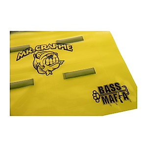 Mr. Crappie Money Bag 4 Banger | Bass Mafia Waterproof Bag for Bait & Phones | Holder for Items While Fishing | Four 4x5.5 Pockets | 13x15 | Yellow