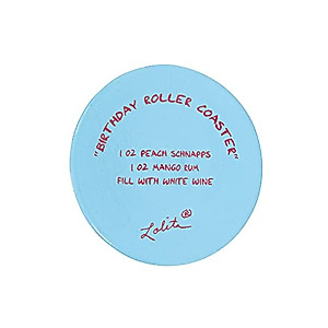 Enesco Designs by Lolita Happy Birthday Roller Coaster Hand-Painted Artisan Wine Glass, 1 Count (Pack of 1), Multicolor