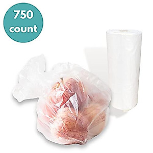 Perforated Produce Bags 12" x 20" Clear Case of 4 Rolls (3000 Bags)