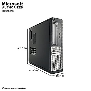 DELL OPTIPLEX 390 DT Desktop Computer, Intel Core I3-2100 3.1GHz, 8GB DDR3, 1TB, DVD, WIFI, HDMI, VGA, Bluetooth 4.0, Windows 10 Professional 64 Bit (Renewed)