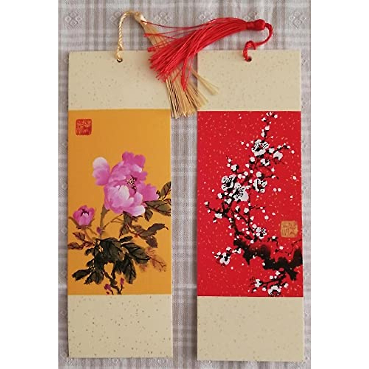 SQ091 Hmayart DIY Blank Bookmarks Semi-Sized Paper with Roe Gold Effect for Painting and Calligraphy 20 Sheets