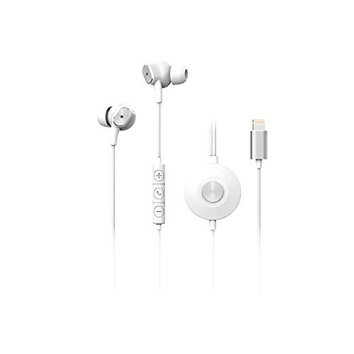 Helix White Active Noise Cancelling Lightning Earbuds