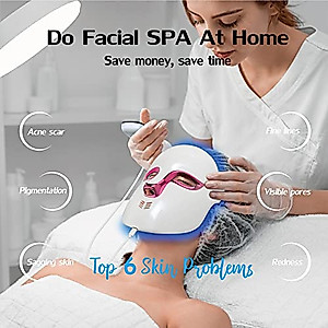 OSITO LED Light Therapy Facial Mask (FSA/HSA Eligible) Acne Treatment LED Mask Facial Therapy Red Light Reduces Wrinkles Unlimited Sessions for Acne Face Skin Treatment