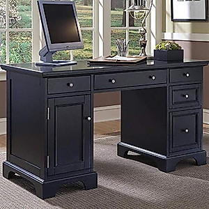Bedford Black Pedestal Desk by Home Styles