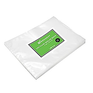 Restaurantware Fresh Hero 16 x 12 Inch Vacuum Sealer Bags, 1000 BPA-Free Food Storage Bags - 4 mil Thick, Microwavable, Clear Plastic Sous Vide Bags, Freezable, For Storing Food Or Sous Vide Cooking