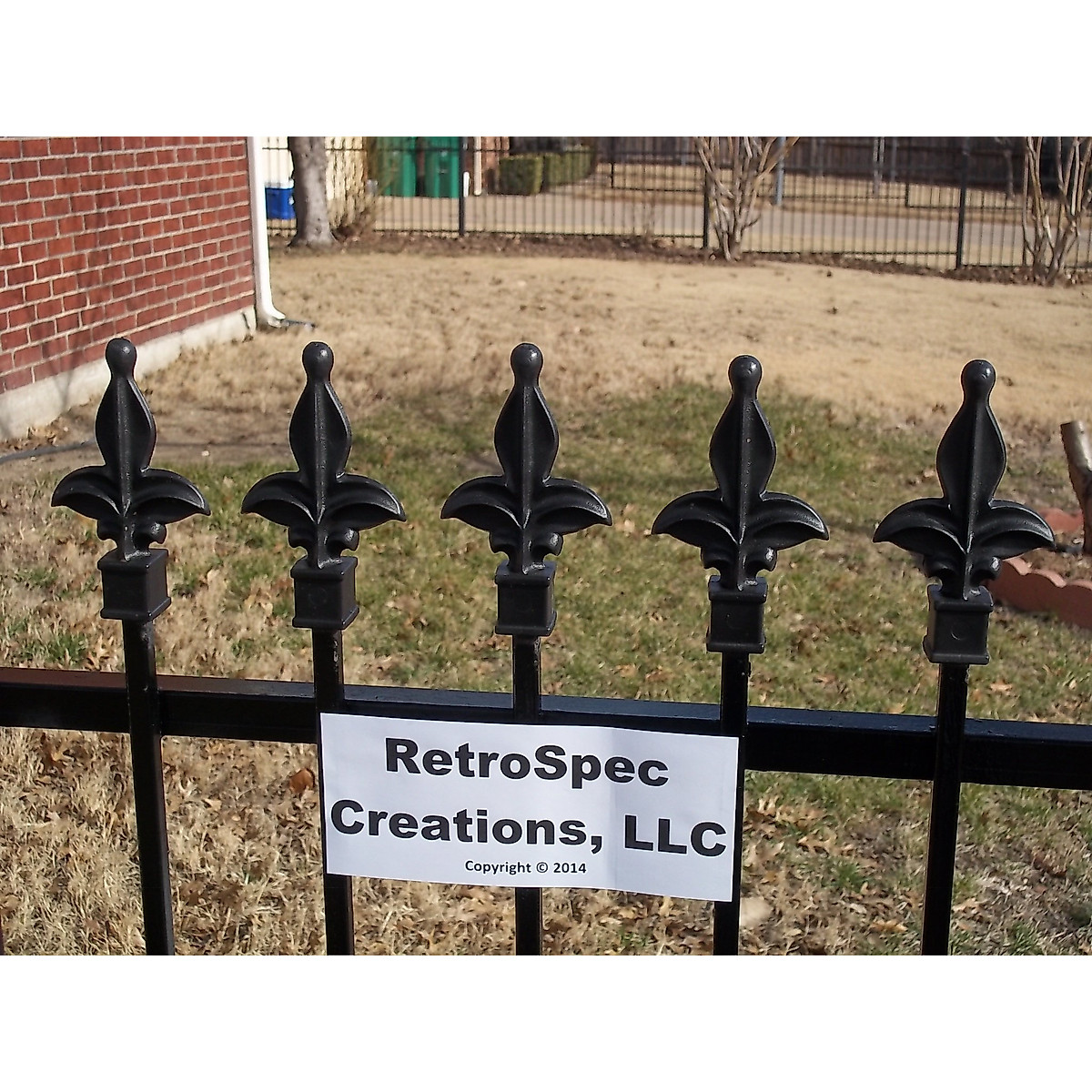 Retrospec Creations 10 Each for 3/4” Plastic Finial Tops for Iron Picket Fence Tops Fleur De Lis – #1-60-34