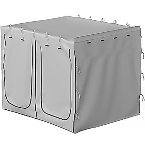 VEVOR Car Awning Room Accessory, Fit 8.2' x 8.2', 300D Oxford Car Awning Camping Tent with PVC Floor, Heavy Duty Extend Shelter for Car Awning SUV Tent Camper Van Overland Gear, Grey, Room Only