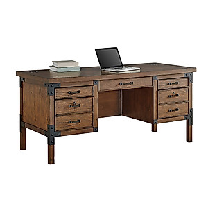 Martin Furniture HALF PEDESTAL DESK, Brown