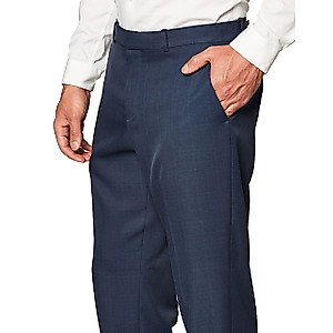 Perry Ellis Portfolio Men's Performance Dress Pant, Modern Fit, Non-Iron, Flat Front Stretch (Waist Size 30 - 42), Mood Indigo, 36W x 30L