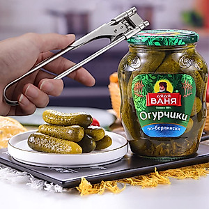 2 PCS Can Opener, Adjustable Multifunctional Stainless Steel Can Opener, Stainless Steel Can Opener Bottle Jar Lid Gripper Kitchen Tool, Manual Jar Jar Opener Gripper Jar Opener for Can, Jar, Bottle