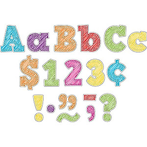 Scribble Bold Block 3" Letters