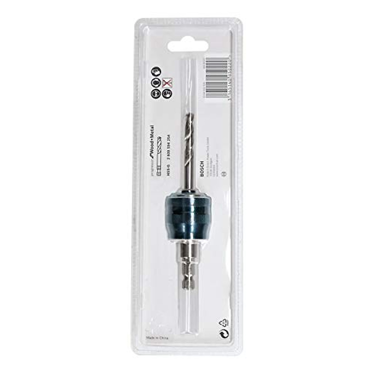 Bosch Professional 1x Power Change Plus Adapter (HEX 8.7 mm, HSS-G Drill Bit Ø 7.15 x 85 mm, Accessory Hole Saw)