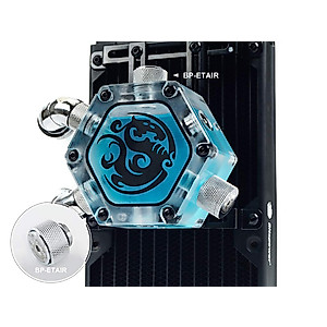 Bitspower Water Exhaust Fitting, Silver Shining