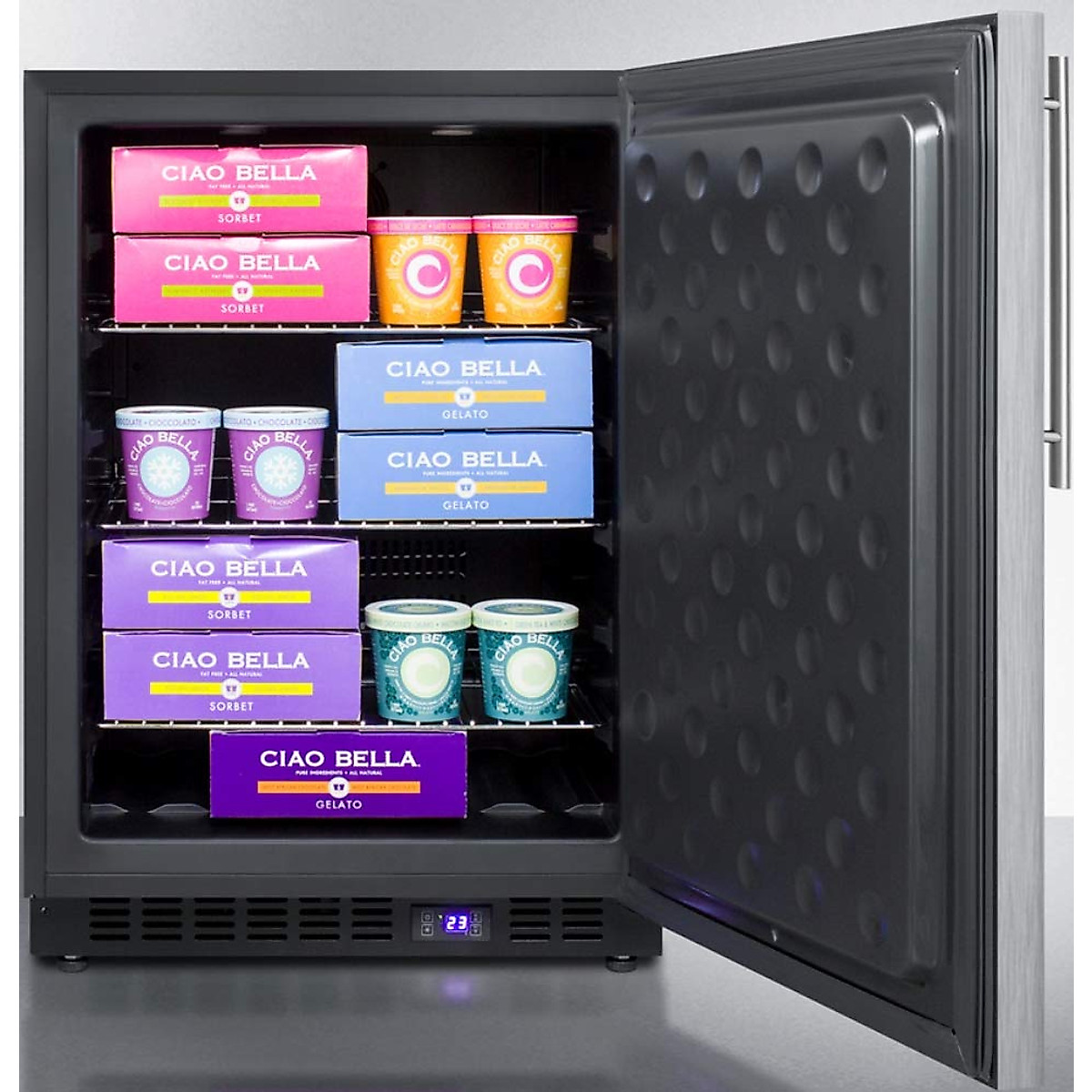 Summit SCFF53BXCSSHV Under Counter Upright Freezer, Stainless-Steel