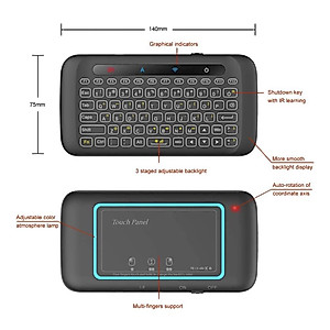 Tanggula Y1 Portable LED Projector + TV Box 2 in 1, Smart Android 9.0 Real Full HD 1080P, 2GB RAM + 32 ROM, Smooth Operating System and Dual Band 2.4G + 5.0G WiFi Bluetooth, Wireless QWERTY Keyboard