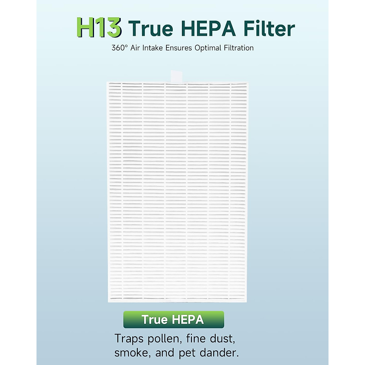 6-Pack Filter R Kit, Universal Replacement for Honeywell HPA300/200/100 and 5000 Series, H13 True HEPA Air Purifier Filter
