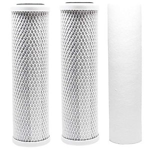 CFS COMPLETE FILTRATION SERVICES EST.2006 Replacement Filter Kit Compatible with Krystal Pure KR10 RO System - Includes Carbon Block Filters & Polypropylene Sediment Filter