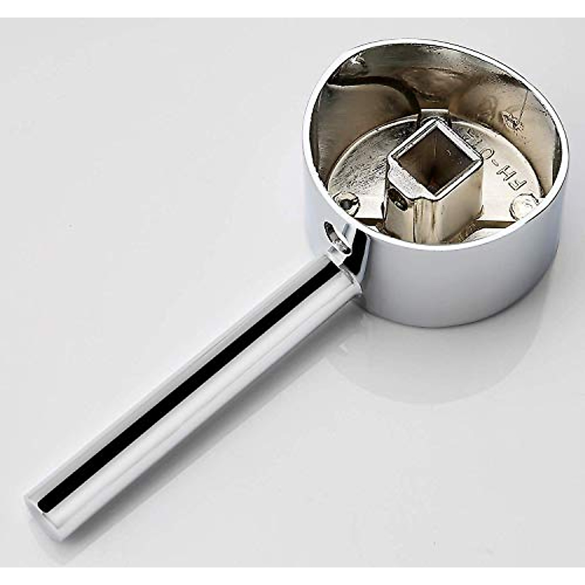 RXXR Single Faucet Handle Compatible with 35mm Tap Cartridge (Cartridge Stem 9 * 9mm) Faucet Replacement Handles Lever for Kitchen Basin Bathroom, Polished Chrome Finish