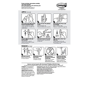 Command Designer Hooks, Medium, Brushed Nickel, 3-Hooks (17081BN-3ES), Great for dorm decor
