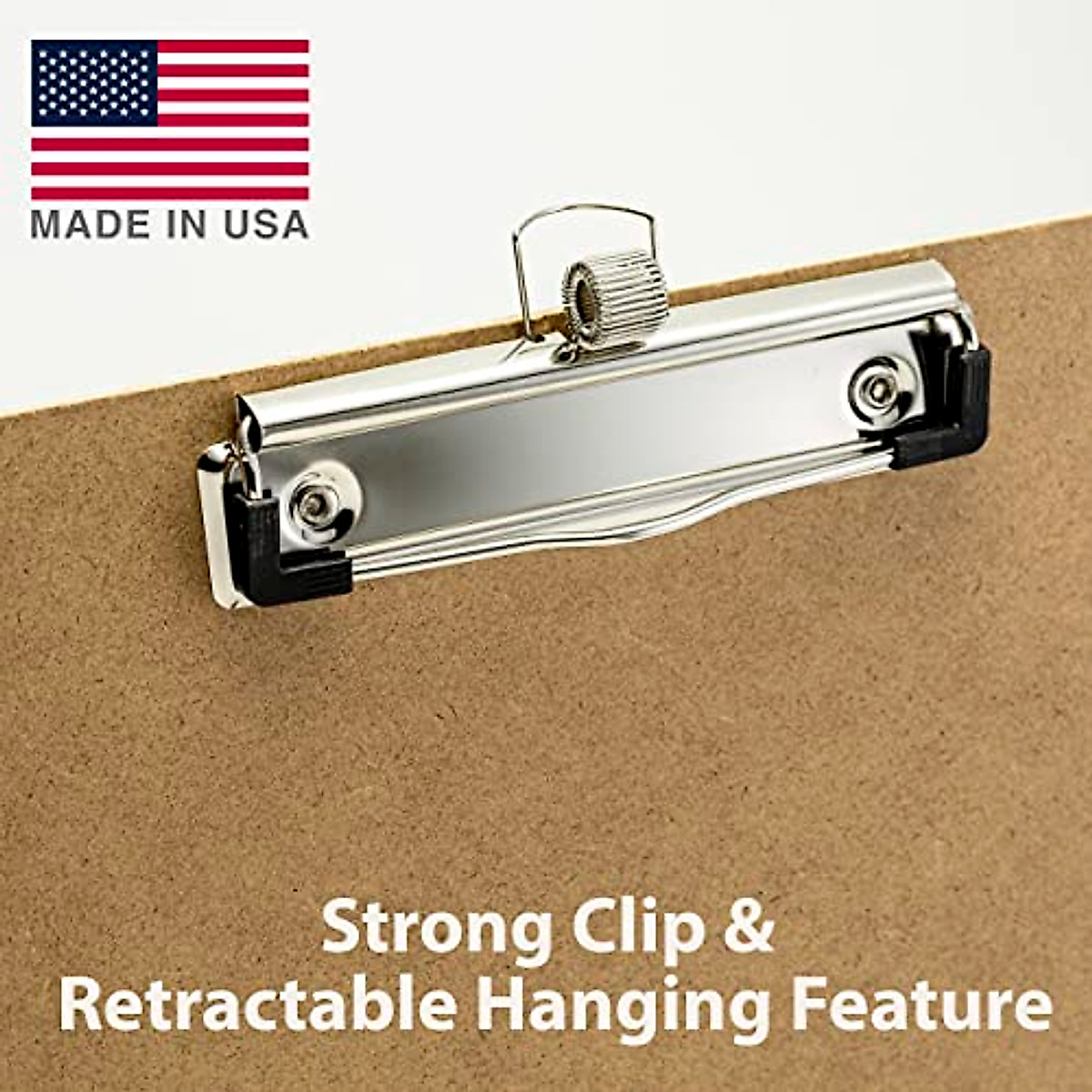 Officemate Wood Clipboard, Letter Size, Low Profile Clip with Pen Holder (83249)