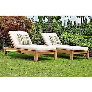 New Grade A Teak Multi Position Sun Chaise Lounger Steamer - Furniture only - Atnas Collection #WHCHAT