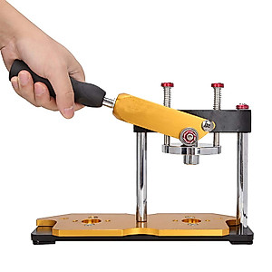 Tyenaza Badge Machine, Button Maker Machine DIY Pin Badge Punch Press Machine Hand Pressing Tool with Handle Wrench