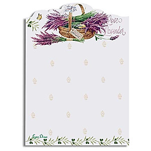 Lissom Design Sticky Notes - Designer Self-Stick Note Pad for Home or Office Self-Adhesive Notepad, 75-Sheets, Lavender Allure