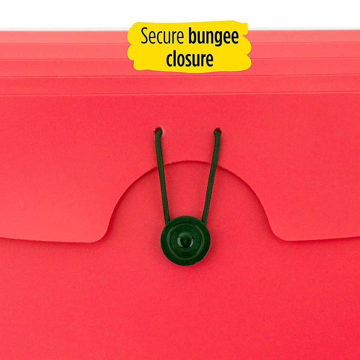 Five Star 6-Pocket Expanding File Organizer, Plastic Expandable File Folders with Pockets and Tab Inserts, 13" x 9-1/4", Holds 11" x 8-1/2", Bungee Closure, Color Will Vary, 1 Count (35552)