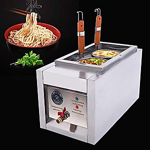DYRABREST Commercial Electric Pasta Cooker,2 Holes Noodle Cooking Machine,Pasta Makers 110V Cooker Machine with Stainless Steel Lid and 2 Food-Grade Filter for cooking noodles, pasta, dumplings, soup