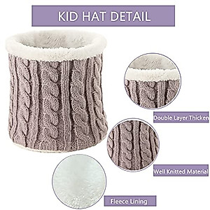 3Pcs Kids Winter Beanie Hat Scarf Gloves for 1-10 Years boys girls Set, Toddler Hats Gloves Scarf Set (Grey 1-4 yrs)