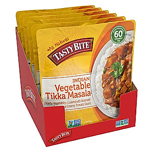 Tasty Bite Indian Vegetable Tikka Masala, Microwaveable Ready to Eat Entree, 10 Ounce (Pack of 6)