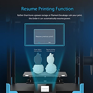 Creality Ender 6 3D Printer Stable Core XY Structure with 3 Times Faster Printing Speed Acrylic Enclosure Silent Board Glass Bed 250x250x400MM
