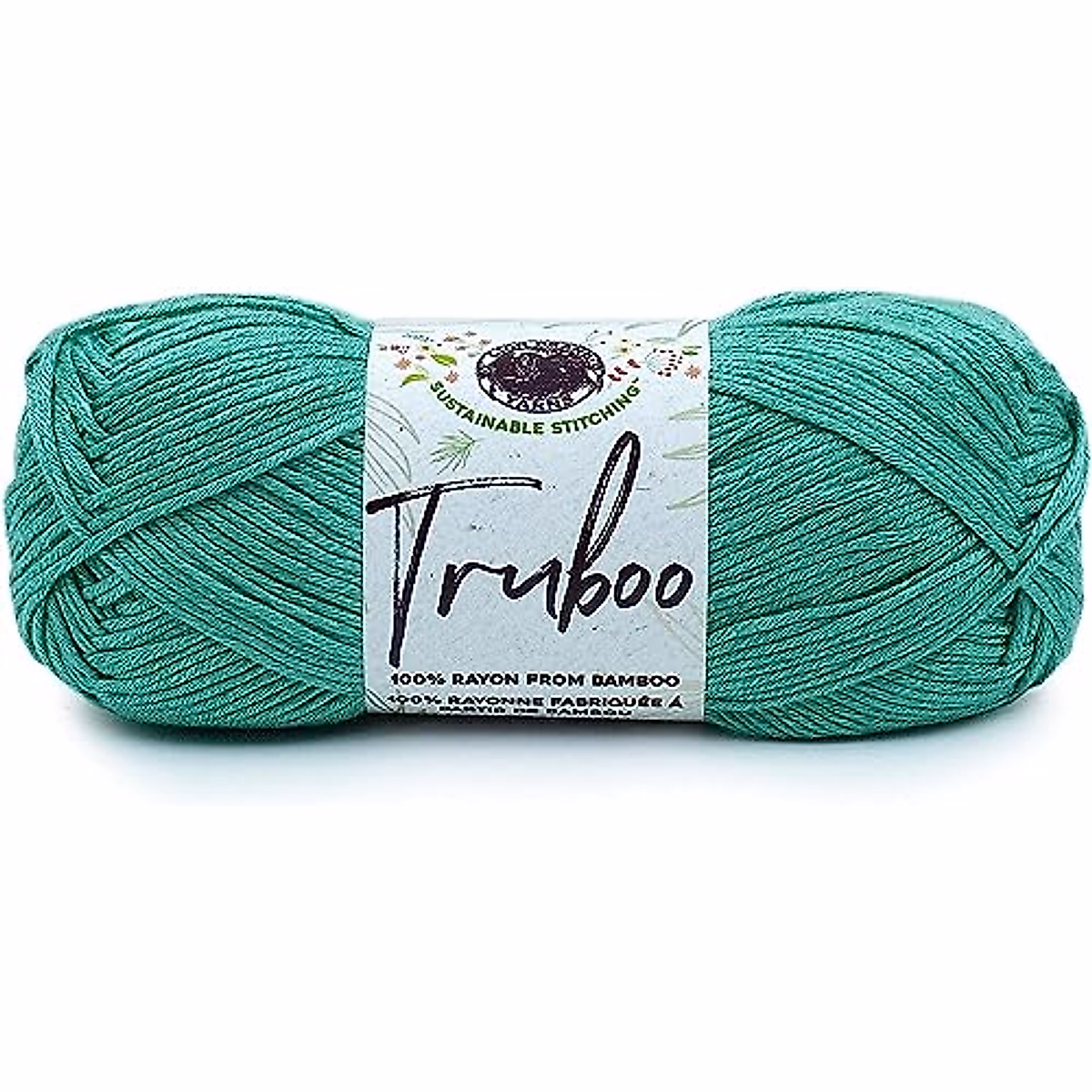 Lion Brand Yarn - Truboo - 6 Pack Assortment with Needle Gauge (Deep Waters)