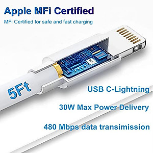 iPhone 14 Charger 20W Adapter for iPhone 13/12/11/14 Series, PD Power Adapter[2-Pack] Wall Plug with 5Ft Charging Cable for iPhone 14/14 Pro/14 Pro Max/14 PLUS/10/9/8