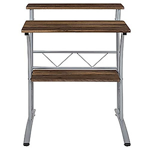 Flash Furniture Computer Desks, 28 Inch, Rustic Walnut
