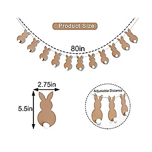 Bunny Banner - Happy Easter Banner,easter Birthday Party Decorations,easter Bunny Hanging Wreath, Happy Easter Home Decoration for Mantels