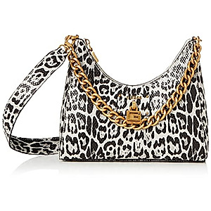 GUESS Centre Stage Hobo, Black/White Leopard