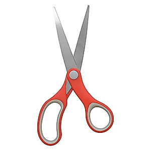 Westcott 55846 7-Inch School Scissors, All-Purpose Heavy-Duty Scissors for Crafting, School and Work, Red/Gray, 2 Pack