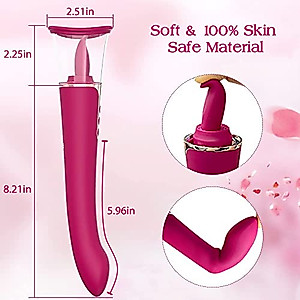 Clitoral Licking Sucking Toy G spot Vibrator, Healexcer Tongue Oral Vibrating Adult Sex Toys for Women Pleasure with a Suction Cup, Dildo Vibrator Stimulator, Personal Massager Sex Games