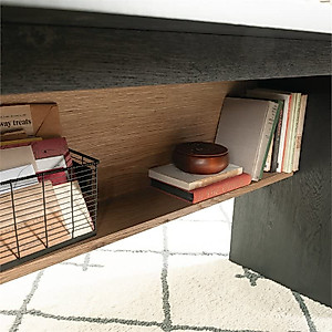 Sauder Acadia Way Modern L-Shaped Desk in Raven Oak, Raven Oak Finish