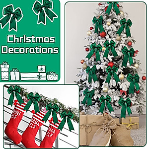 WILLBOND 50 Yards 2.5 Inch Christmas Velvet Wired Ribbon Fabric Decorative Ribbon Gift Wrapping Ribbon for DIY Craft Christmas Holiday Bows Wreath Wedding Indoor Outdoor(Green)