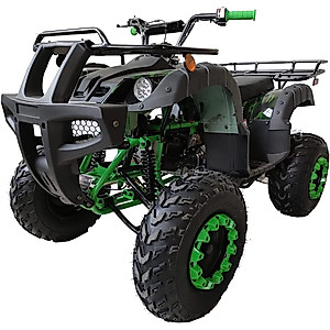 HHH 200 ATV Quad 4 Wheelers Utility ATV Full Size ATV Adult ATVs Big Youth ATVs (Green Camo)