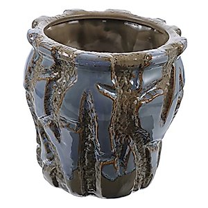 Levemolo 1pc Container Planter Assorted Decoration Pot Rustic Flowerpot Ceramic Color Succulent Modern Vintage Outdoor Creative Desktop for Flower Green Holder Style Home Pots Bonsai